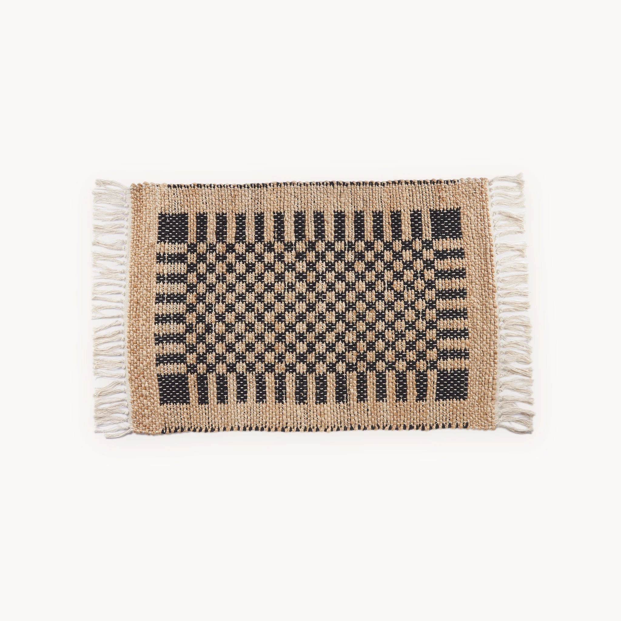 Check Jute & Cotton Rug